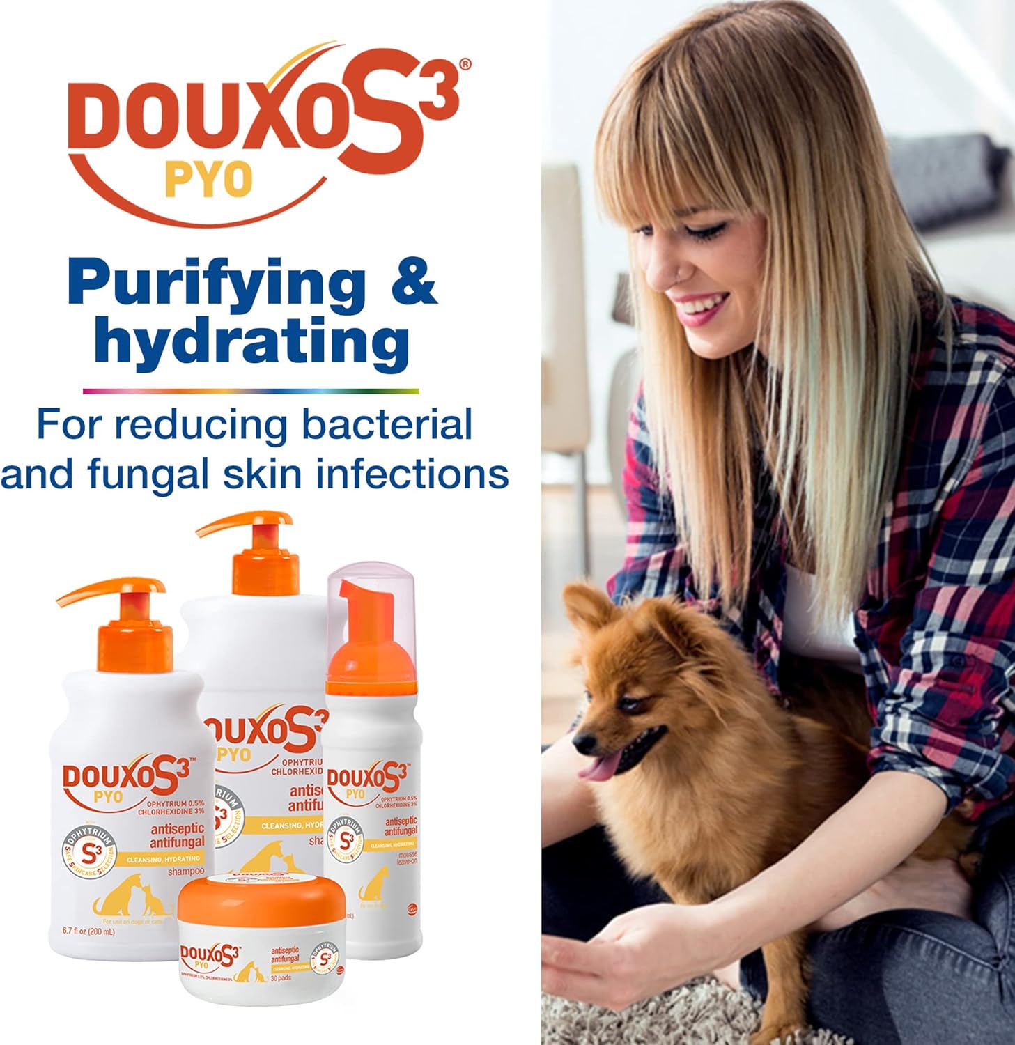 DOUXO® S3 PYO Shampoo - Antiseptic Shampoo for Dogs & Cats